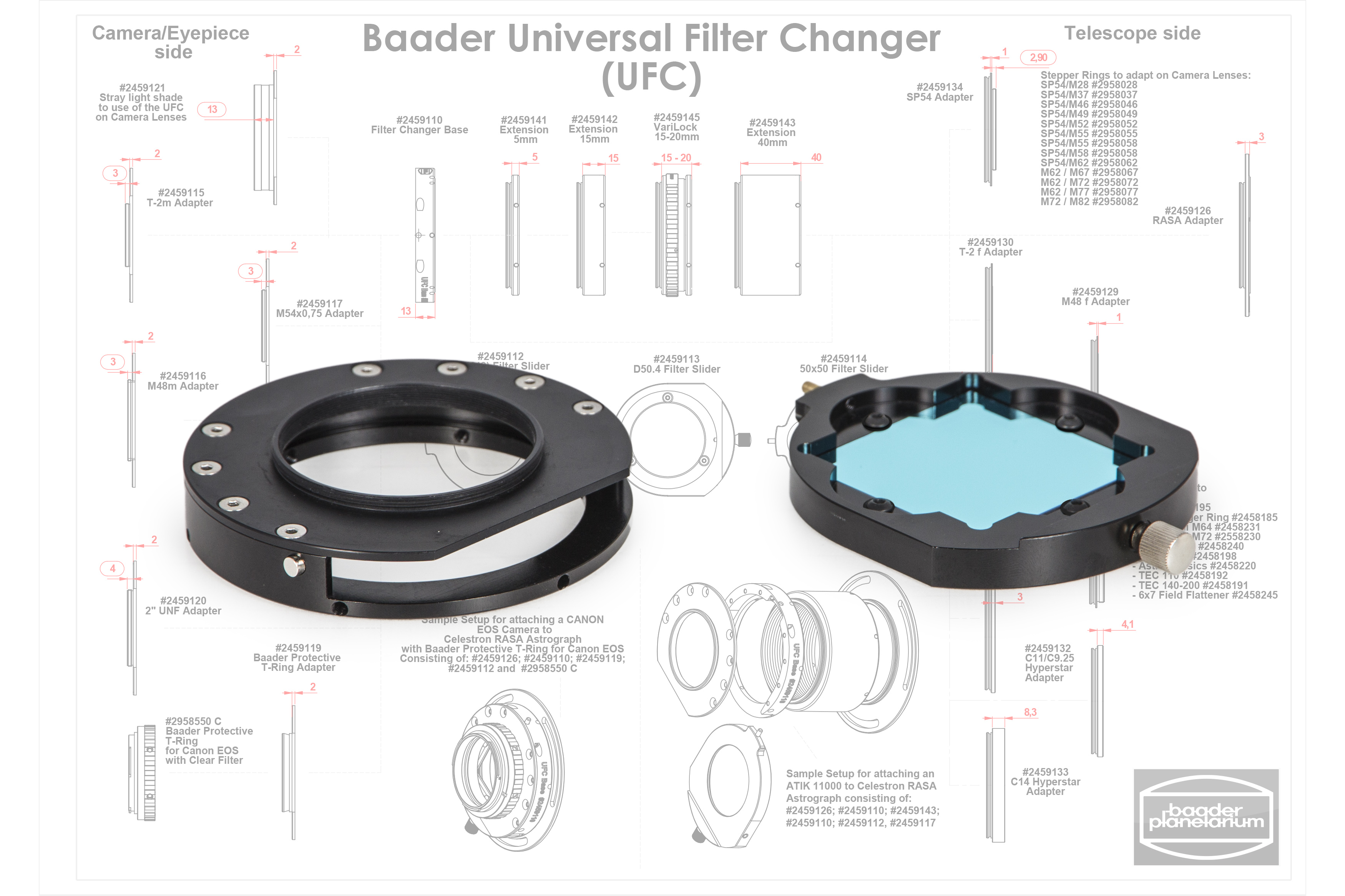 UFC Base (Filter Chamber) – Optical height: 13 mm - English