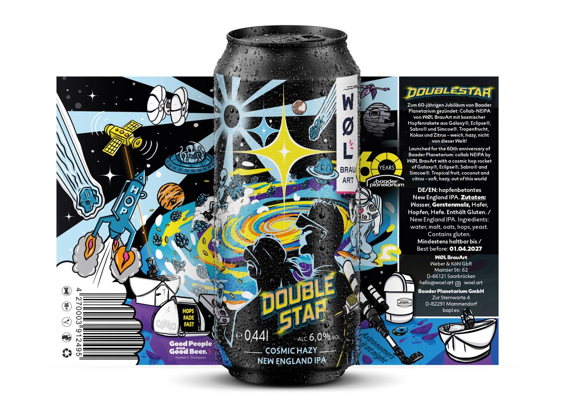 Double Star – Baader Planetarium IPA Bier (440ml / 6,0% Vol.) - Deutsch