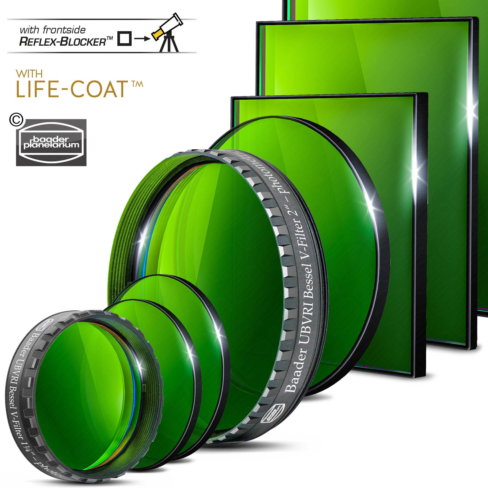 Baader UBVRI Bessel V-Filter – photometric - English