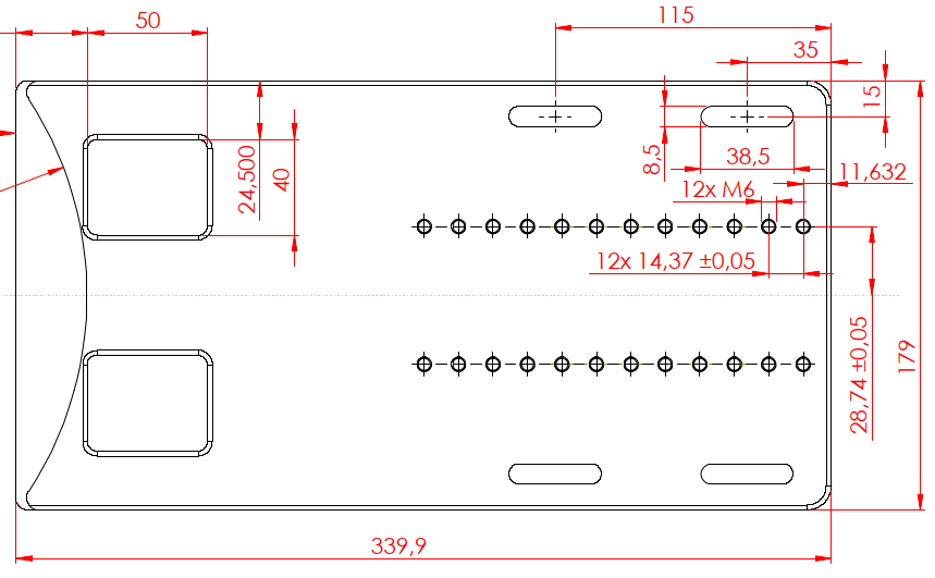 Baader Sidewing - Side Mounting Plate for 8" Clamp - English